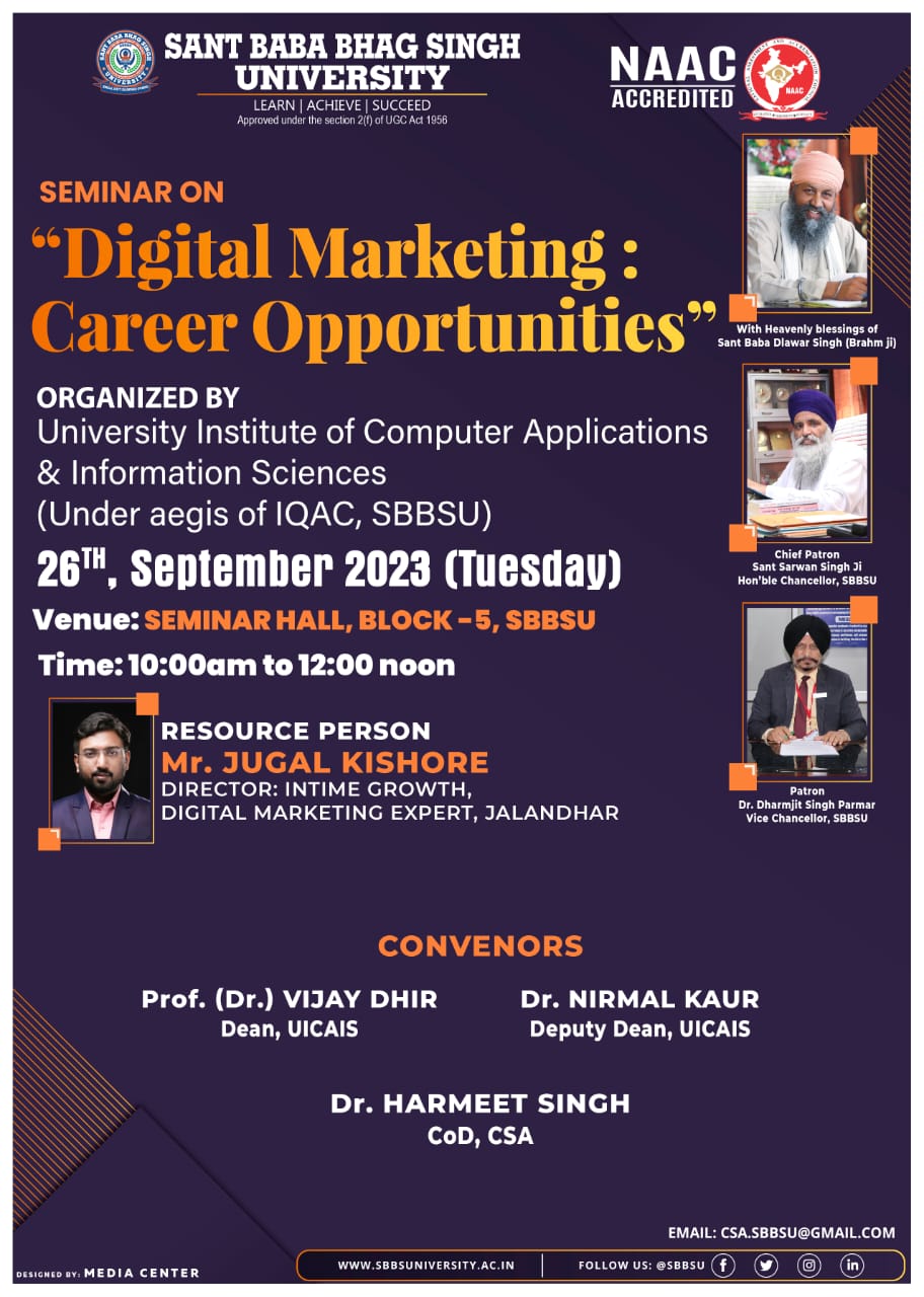 Events at Sant Baba Bhag Singh University