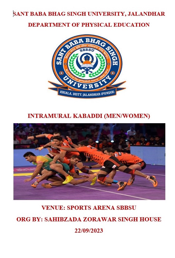 Intramural Kabaddi Sant Baba Bhag Singh University