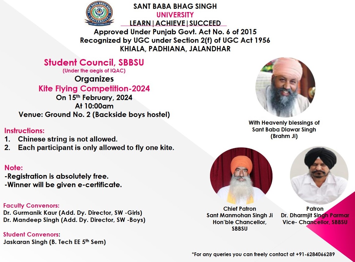Events at Sant Baba Bhag Singh University